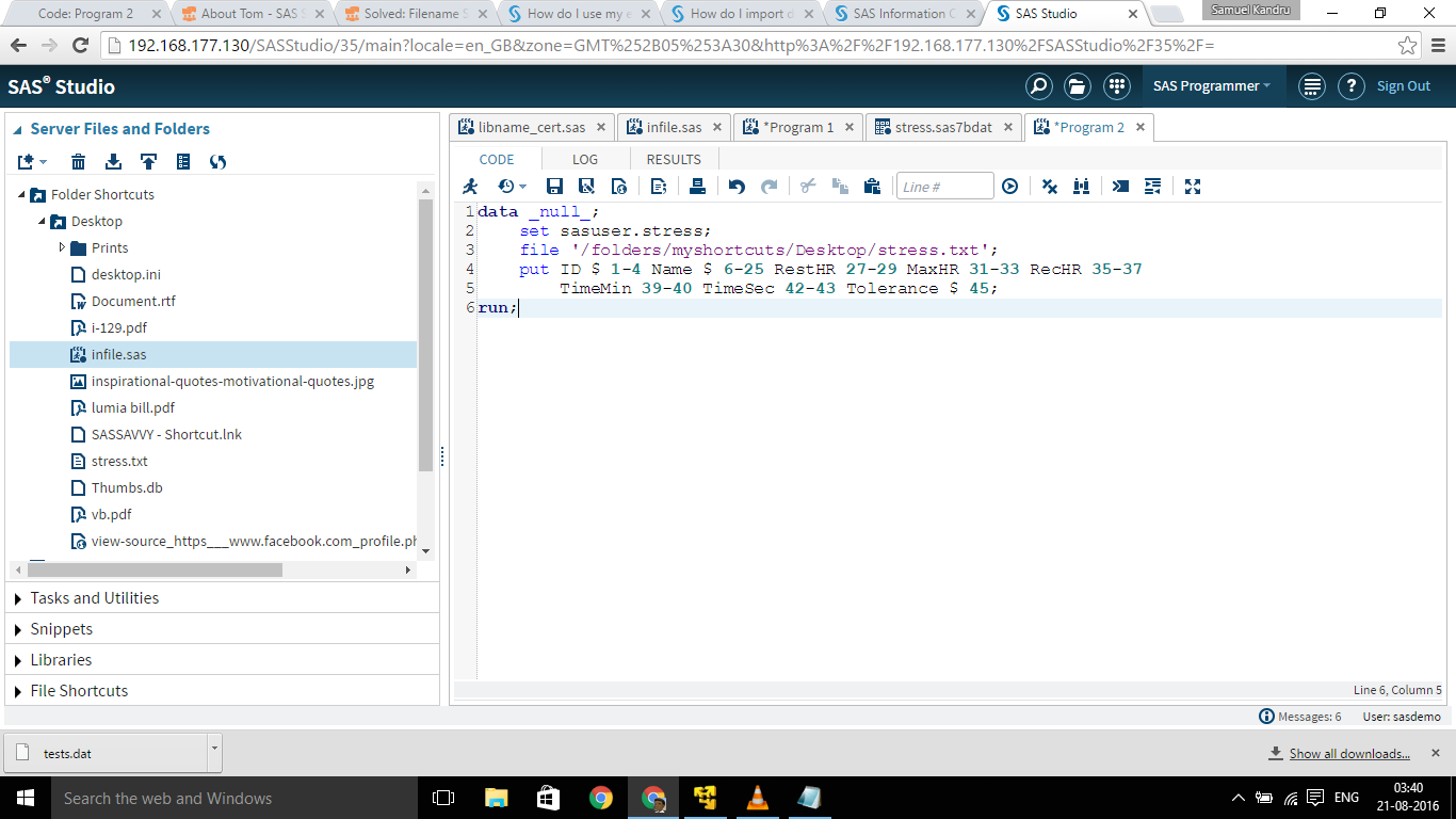Creating a Raw Data file - SAS Support Communities
