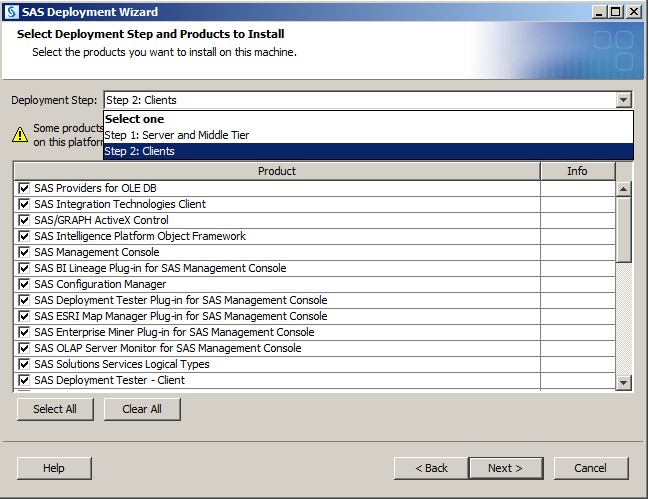 How I can install The Step2: Clients In SAS Installation 9.3 in mode S ...