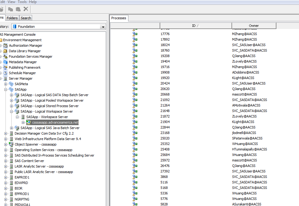 SAS Process ID to User/Owner - SAS Support Communities