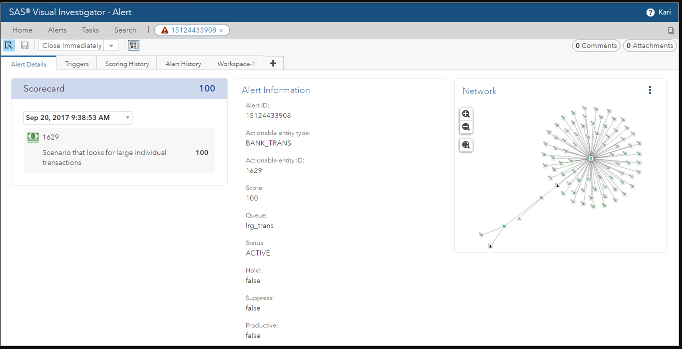 SAS Visual Investigator and Working with Alerts - SAS Support Communities