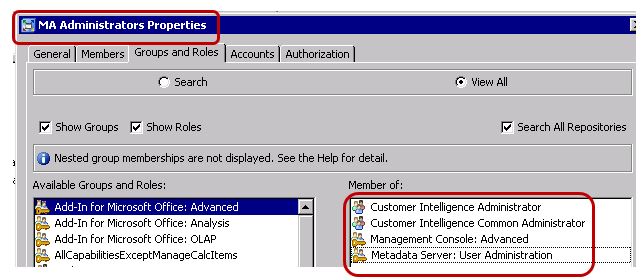how to setup groups and roles when working with SAS Customer ...