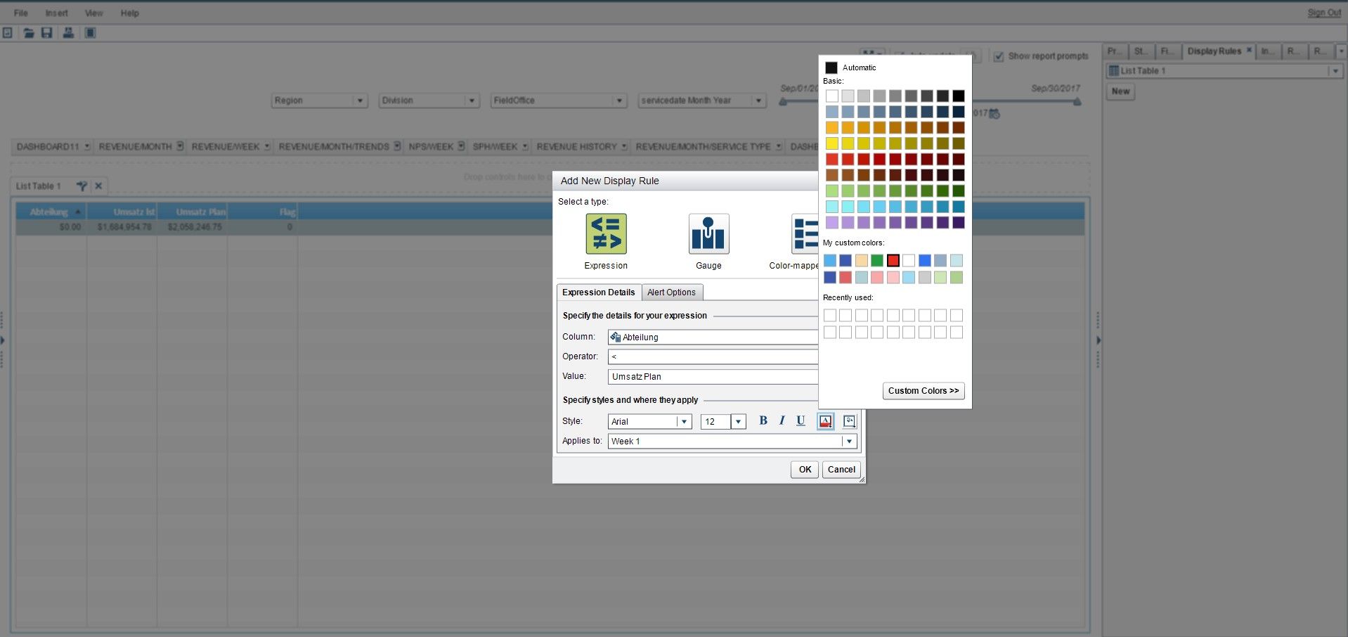Traffic Light Column In A Sas Va Cross Table Or List Table Sas
