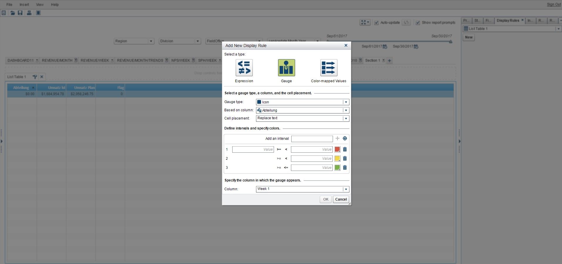Traffic light column in a SAS VA cross table or list table - SAS ...