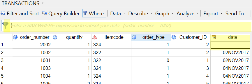Filtering Every Which Way in SAS Enterprise Guide