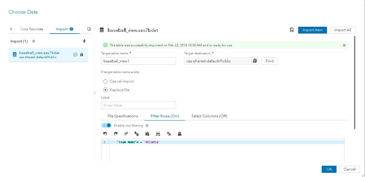 Solved: Filter Rows in SAS Viya Data Studio on a column name containing spaces - SAS Support ...