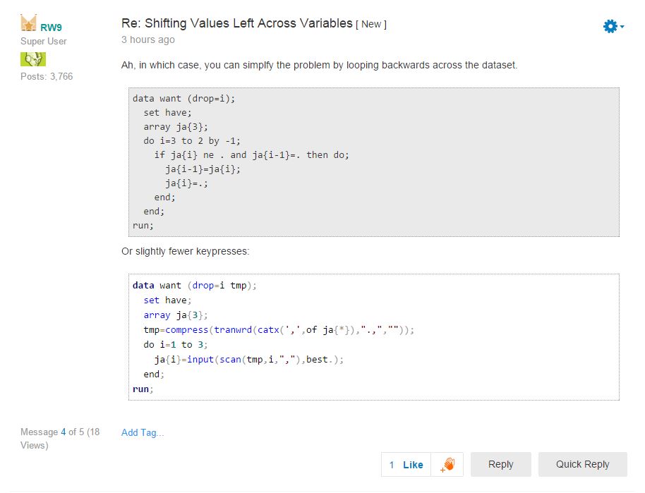 Insert code boxes appear to be eating closing braces - SAS Support ...