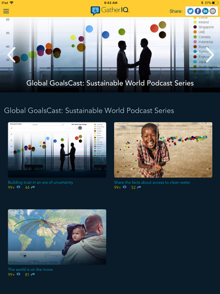 Custom mobile app example using the SAS Mobile SDK: Gather IQ
