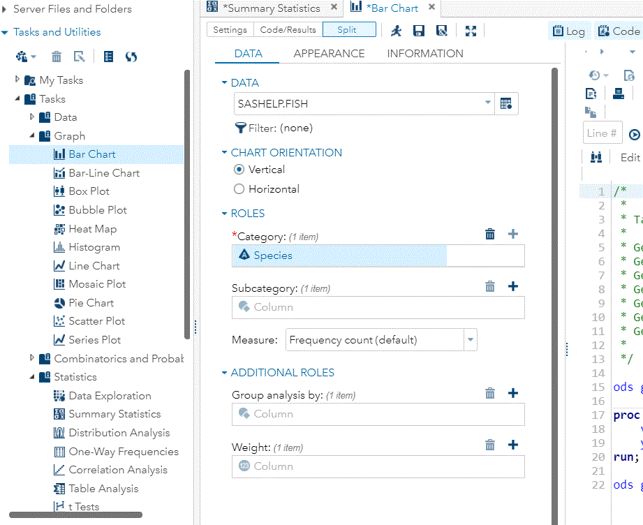Solved: SAS Studio Bar Chart Function - SAS Support Communities