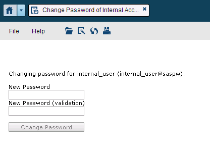 How to change a SAS Visual Analytics password