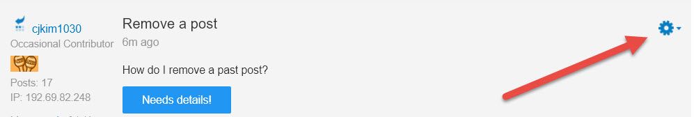 Remove a post - SAS Support Communities