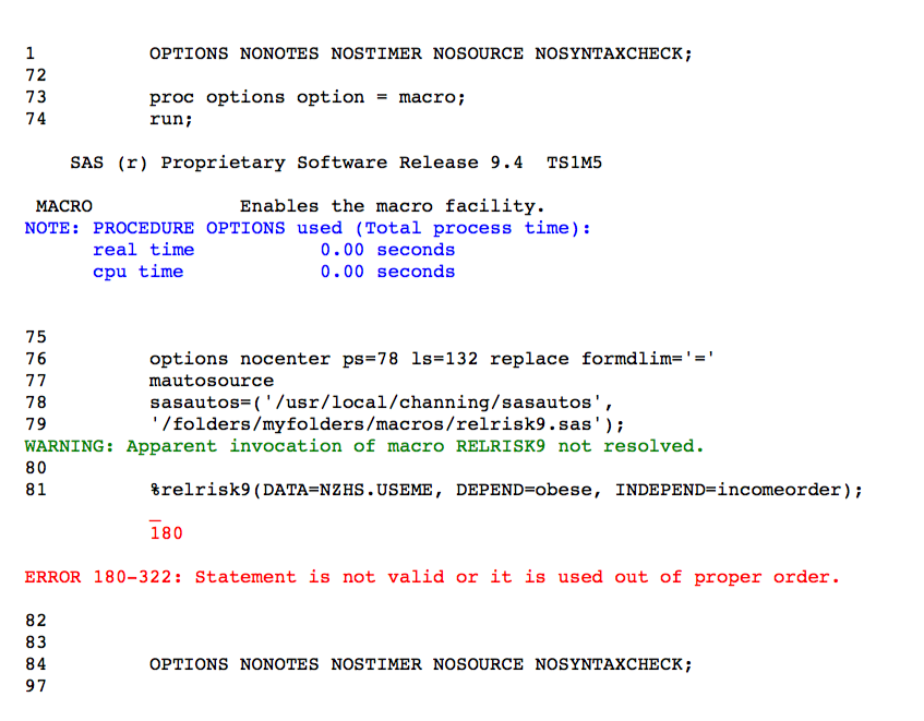 Solved: WARNING: Apparent invocation of macro xxx not resolved. - SAS Support Communities