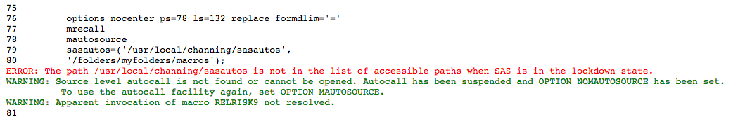 Solved: WARNING: Apparent invocation of macro xxx not resolved. - SAS Support Communities