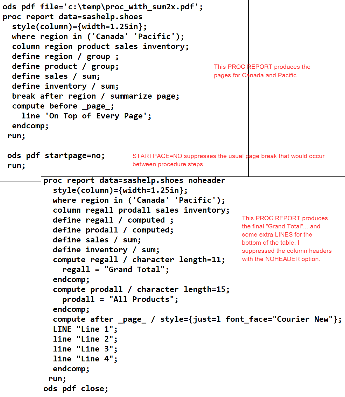 How do find the very last page in proc report in ODS Pdf and wirte the ...