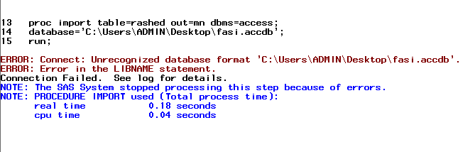 how to solve this error - SAS Support Communities
