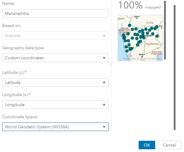 SAS VA: Geo Region Map with Custom Coordinate of District of India ...