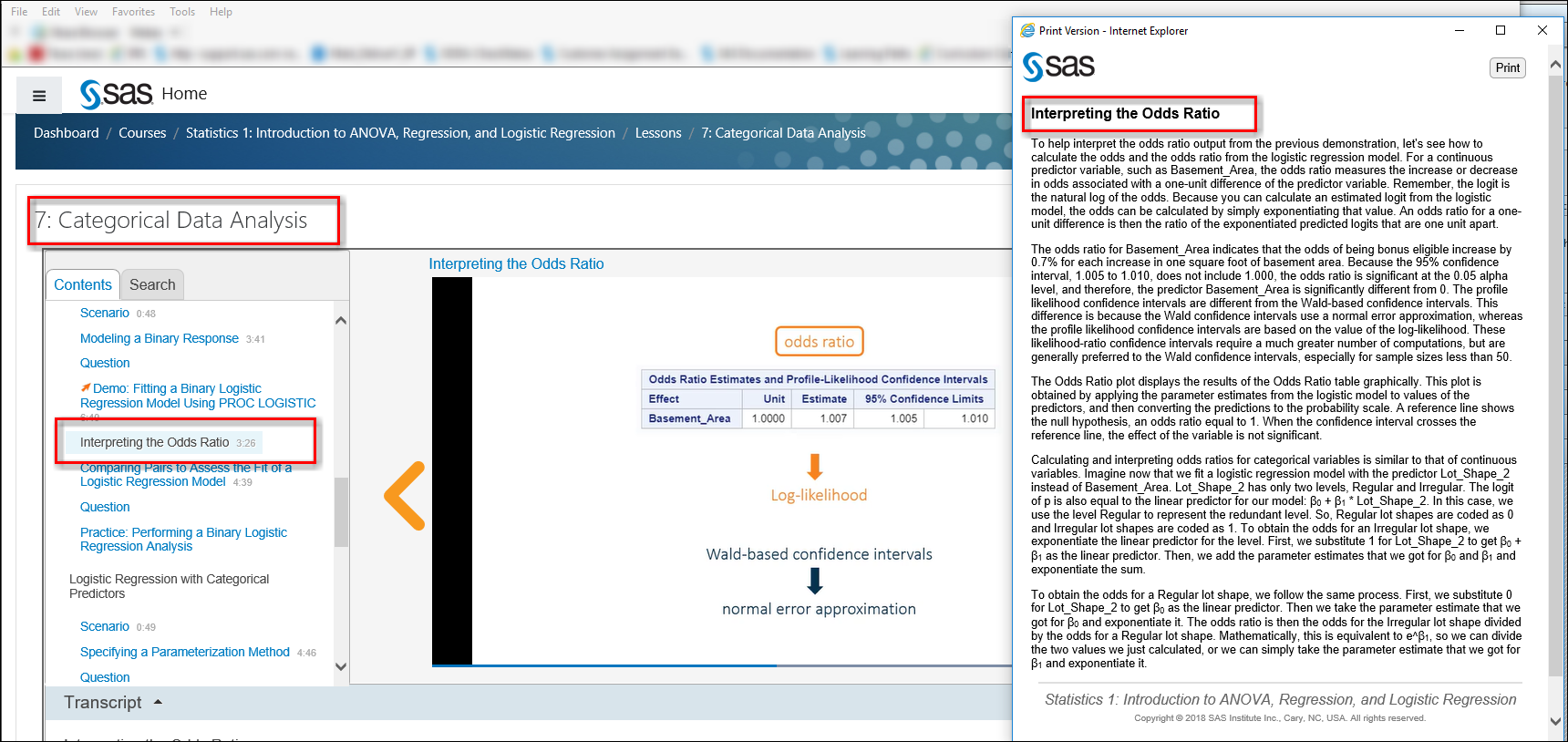 Solved: Statistics1 : Interpretation of Odds Ratio - SAS Support ...