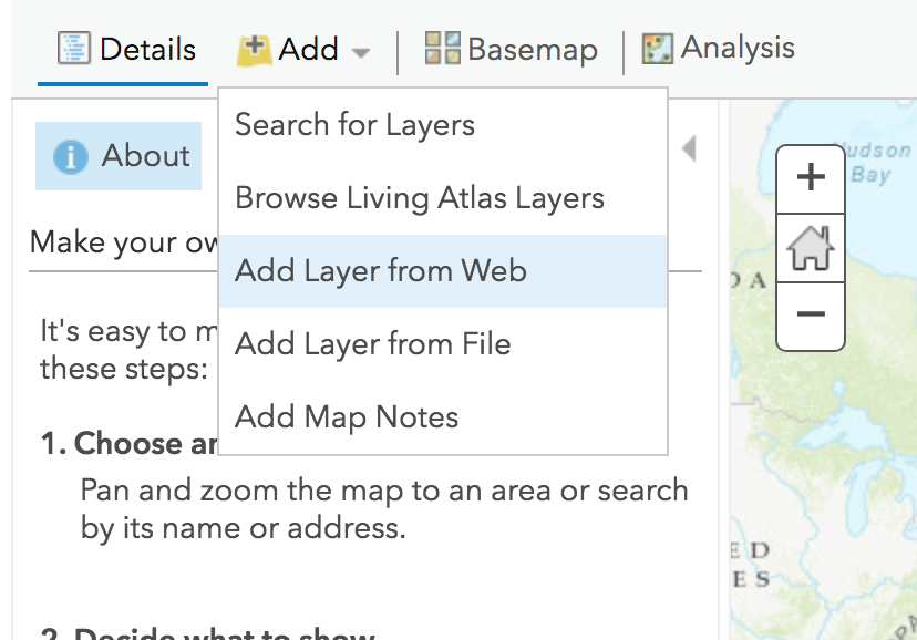 How To Create Your First Web Map Into A Sas Visual Analytics Report Wi