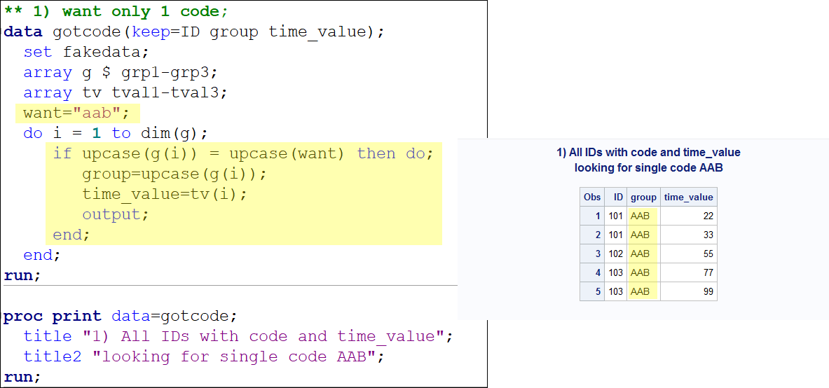 Find variable by character string? NIS database "time to procedure" an ...