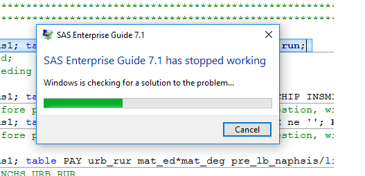 SAS enterprise guide issue - SAS Support Communities