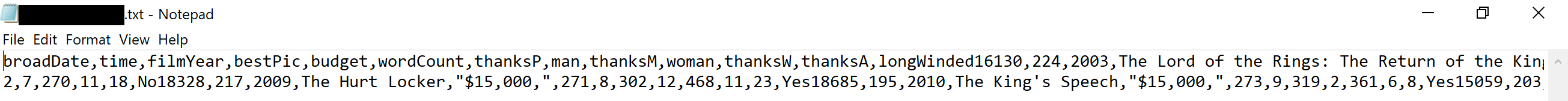 Solved: EXPORT of a comma delimited txt file is not coming out as a ...