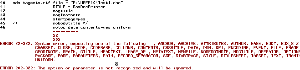 RTF reports - SAS Support Communities