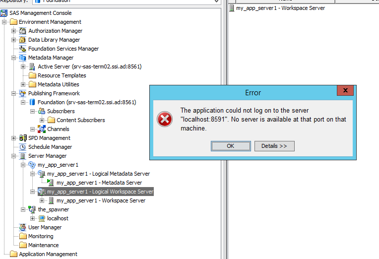 Solved: How to configure the workspace server correctly? - SAS Support ...
