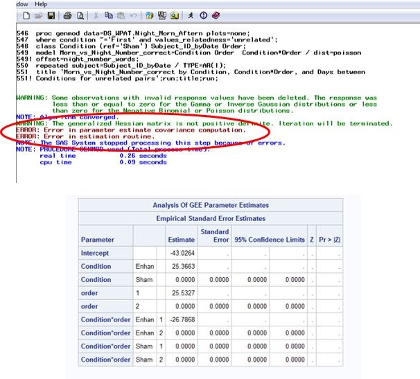 Proc Genmod Poisson Gee Vs Maximum Likelihood And Empty Boxes For Ef Sas Support Communities