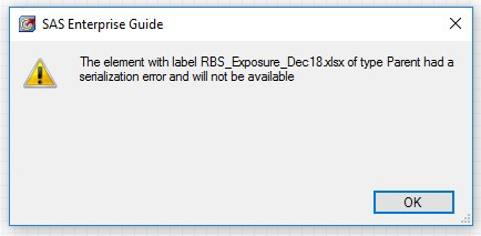 The elements with label of type parent had a serialization error - SAS ...