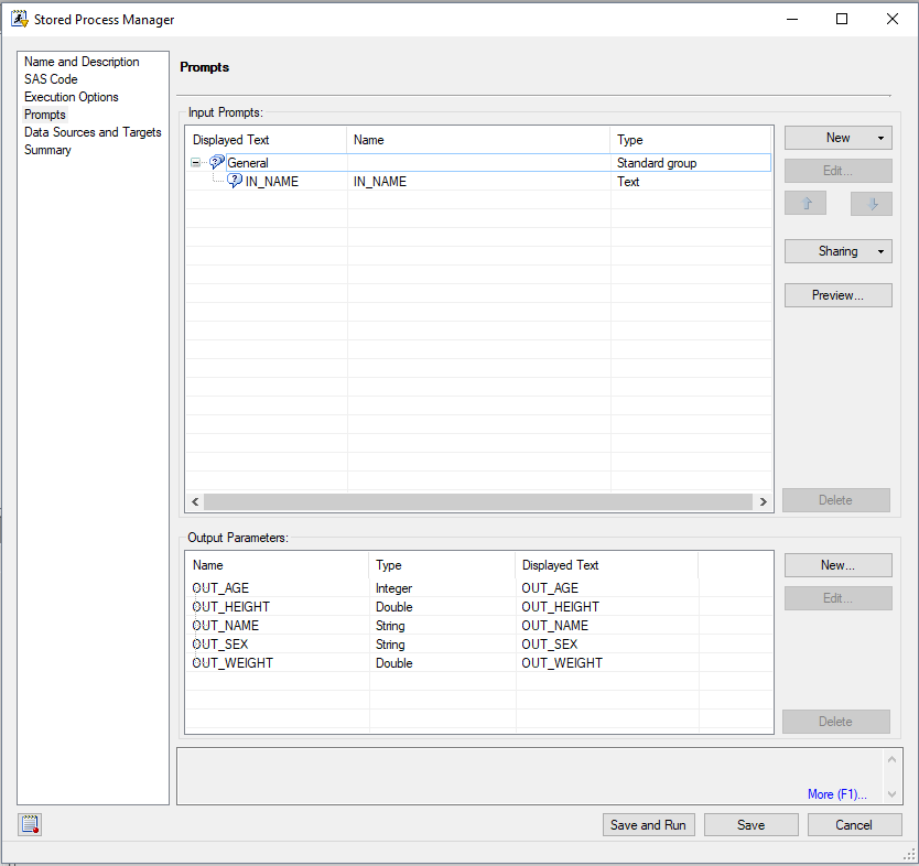SAS AMO - Passing Output Parameters To Excel - SAS Support Communities