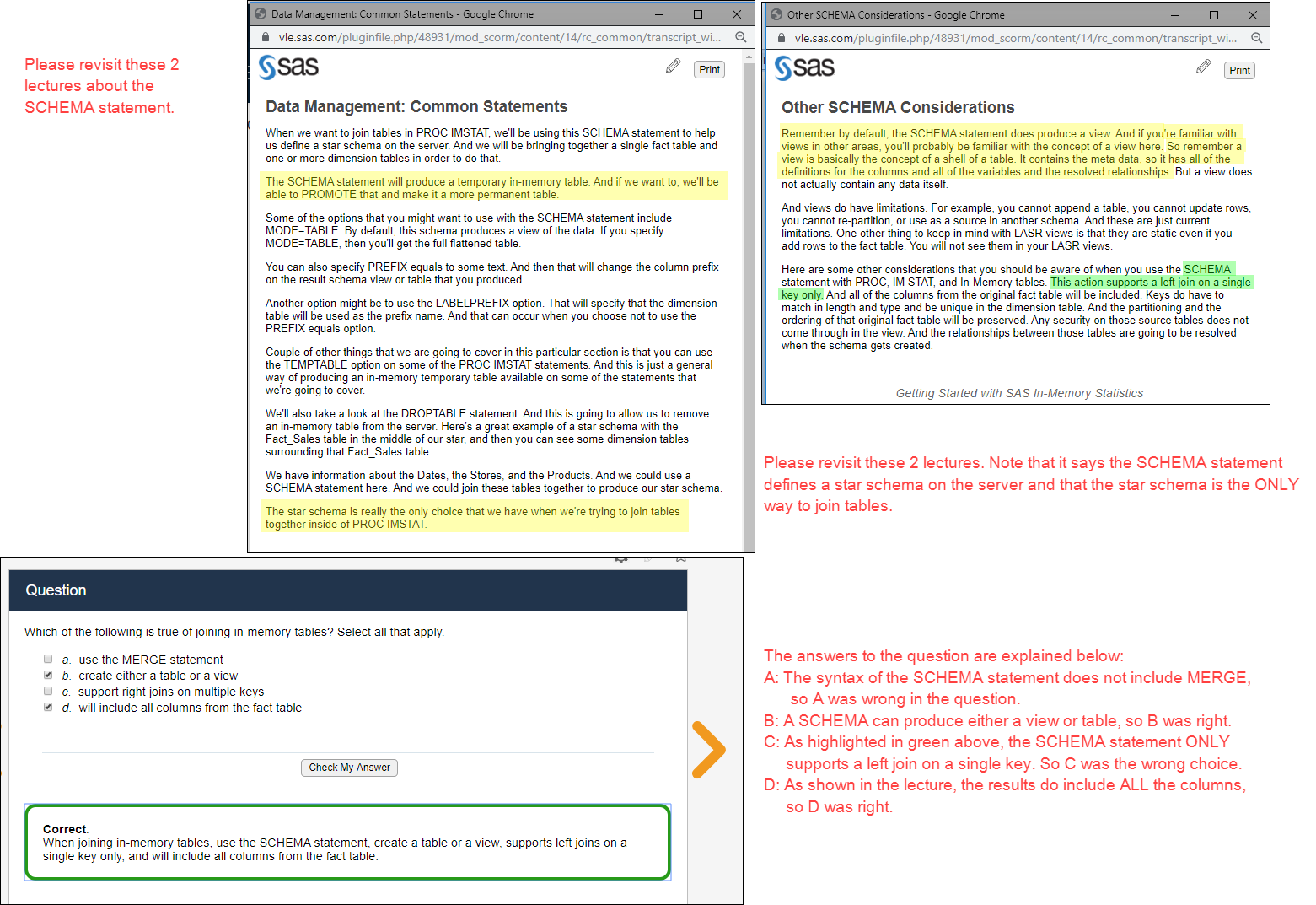 Big Data Module 2 PROC IMSTAT - schemas - left and right joins - SAS Support Communities
