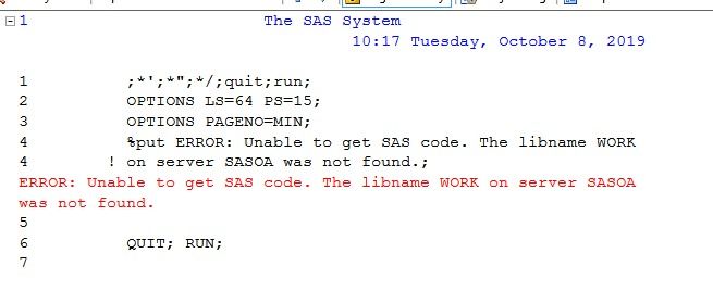 Solved Library Work Not Appear At Sever Sasoa In Sas Eg Sas Support