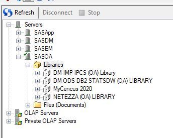 Solved: library work not appear at sever SASOA in sas EG - SAS Support ...