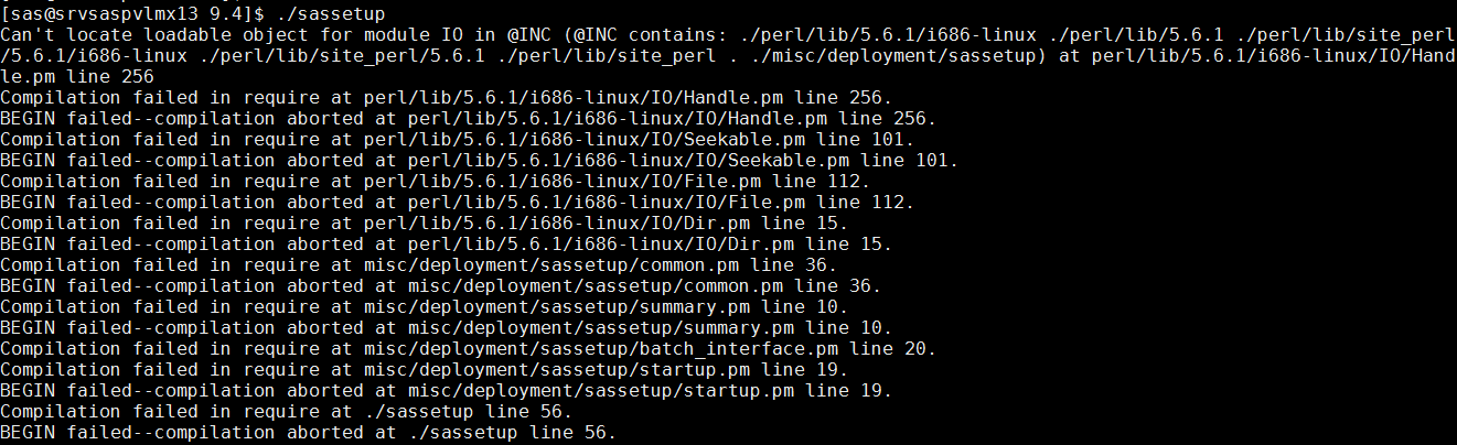 Can't locate loadable object for module IO in @INC - SAS Support Communities