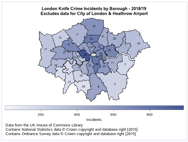Mapping London's Knife Crime Epidemic with SAS - SAS Support Communities