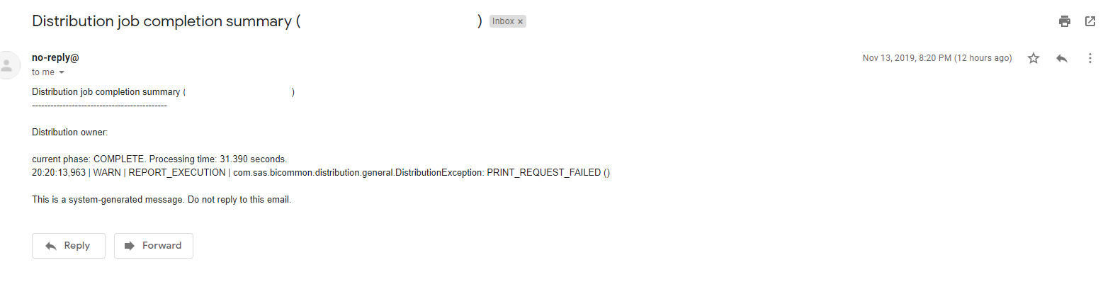 REPORT_EXECUTION Email from Distribution Report - SAS Support Communities