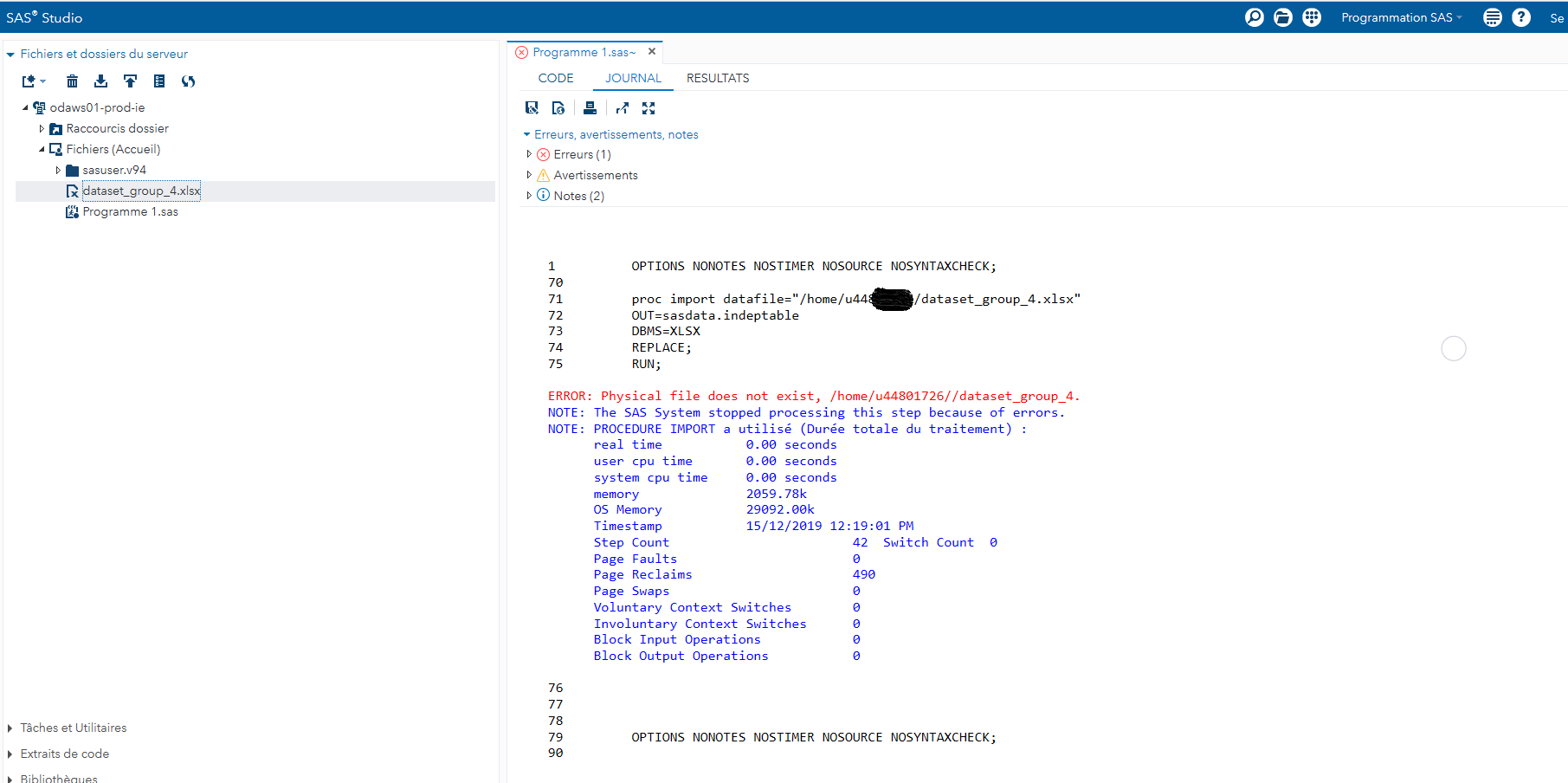 Physical file does not exist on SAS Studio - SAS Support Communities