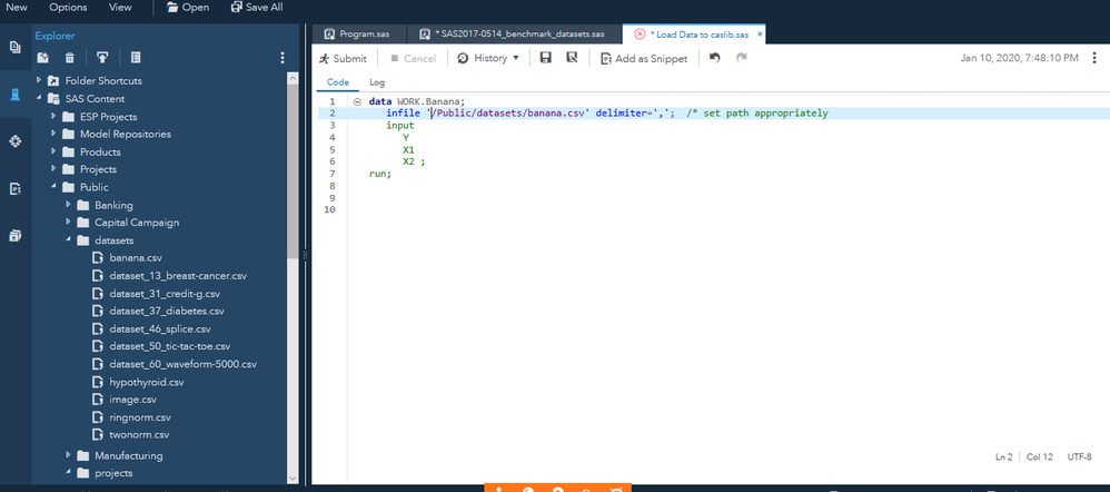 How to use infile on an uploaded CSV file - SAS Support Communities