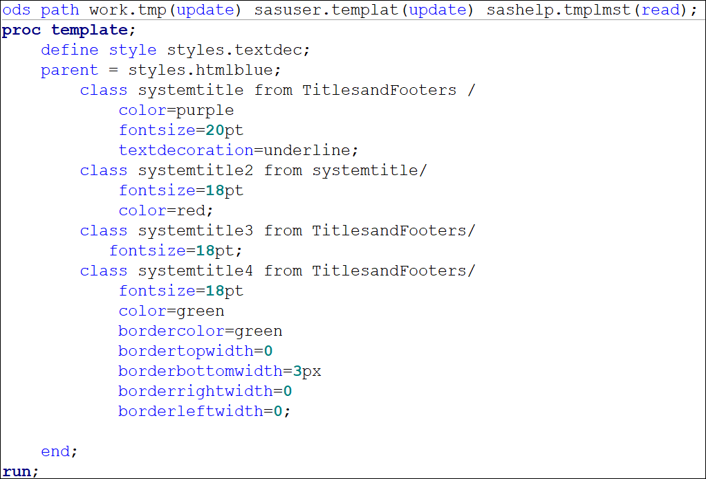 Solved: Update style element - SAS Support Communities