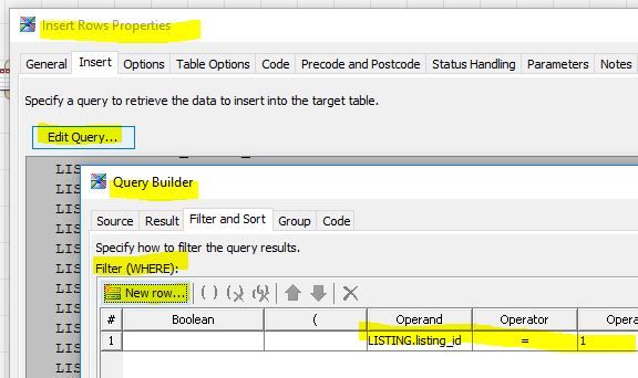 Filters in Table Loader transformation - Page 2 - SAS Support Communities
