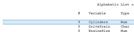 Solved Using Ctrl F And Regular Expressions To Find Variable In Proc Contents Sas Support