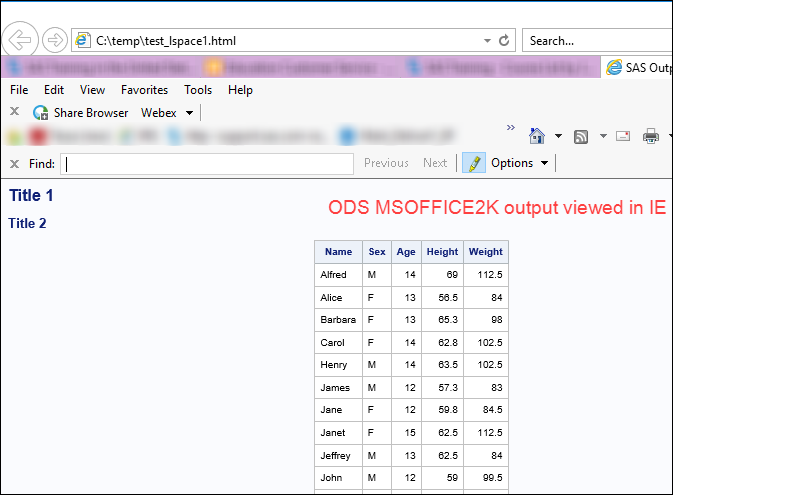 Reduce space between Titles with ODS output - SAS Support Communities