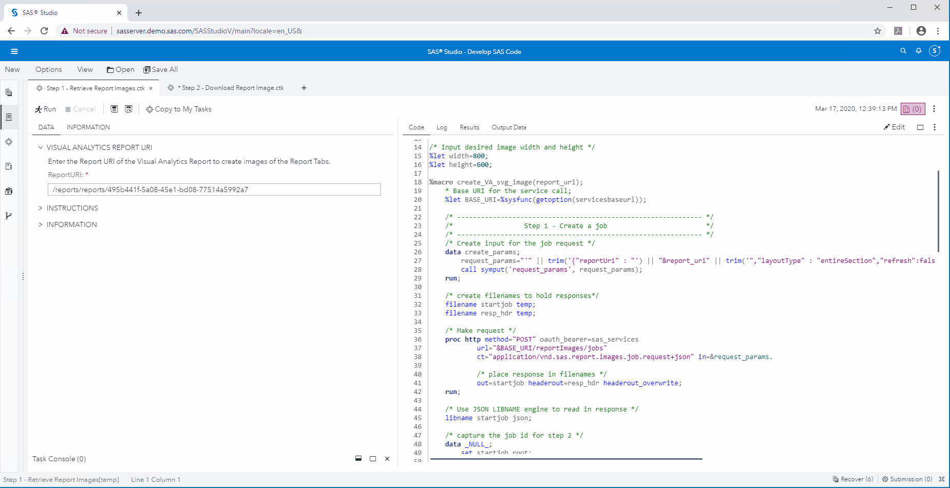 Custom Task Tuesday: Multiple-Task Workflow Example for Saving SAS Vis ...