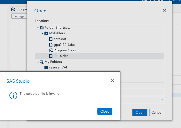 Importing Data And Says The Selected File Is Invalid Sas Support