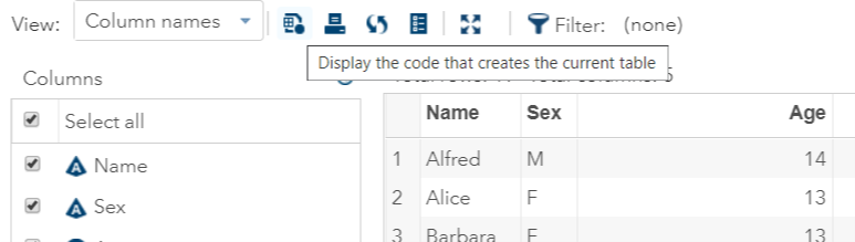 SAS data viewer format toggle switch - SAS Support Communities