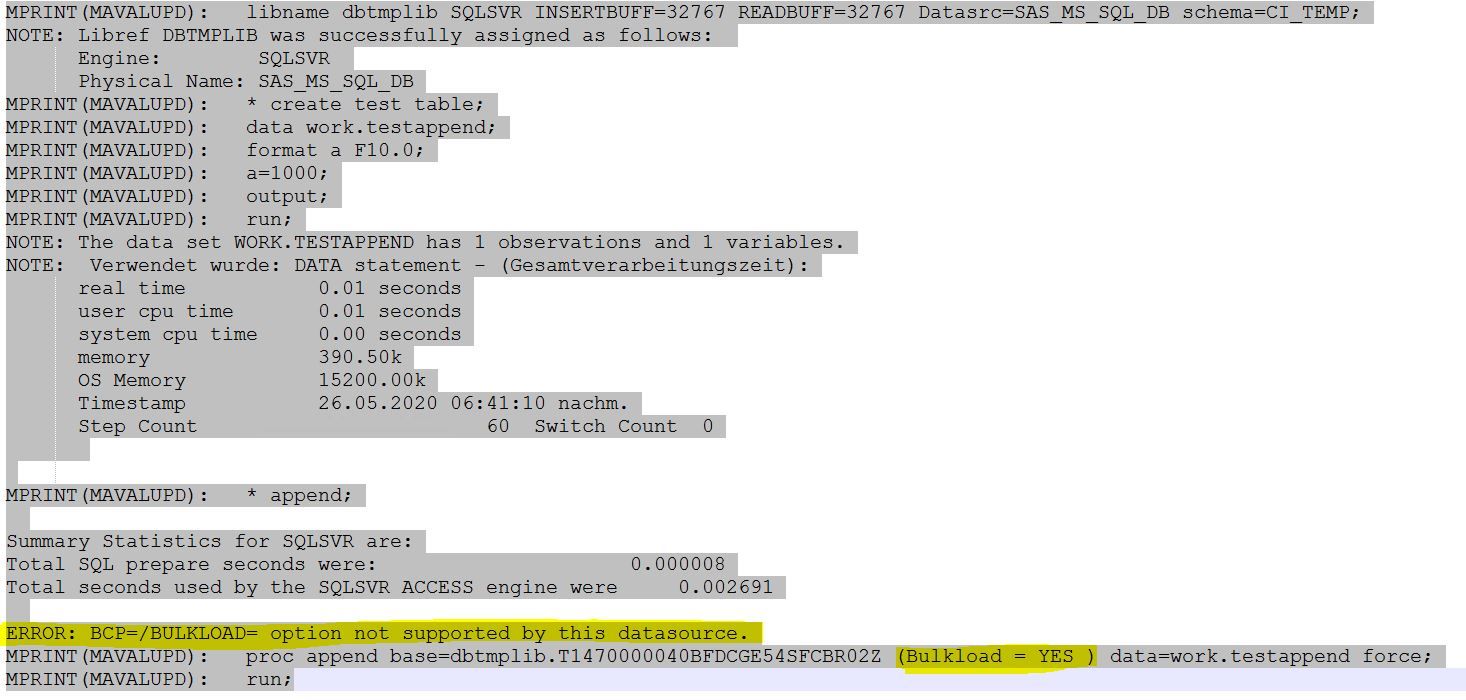 Solved: Upload Performance MATables to MS SQL Server - SAS Support Communities