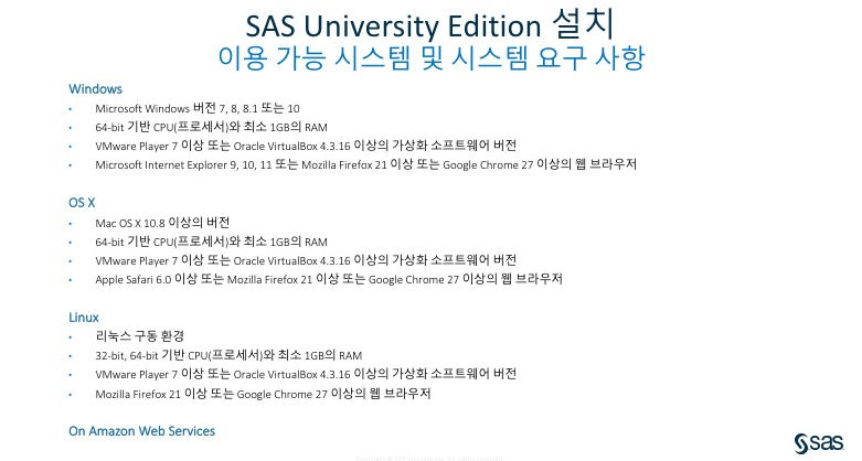 CH1. SAS University Edition 시작하기 - SAS Support Communities