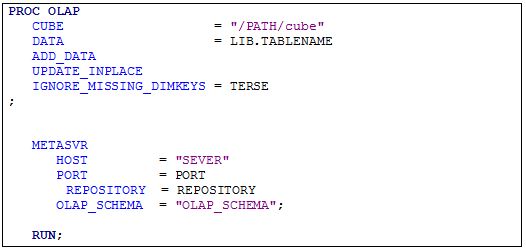 Updating an OLAP CUBE: Measures and aggregations - SAS Support Communities