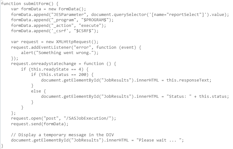 Creating Jes Prompts And Output Using The Viya Reports Api Sas