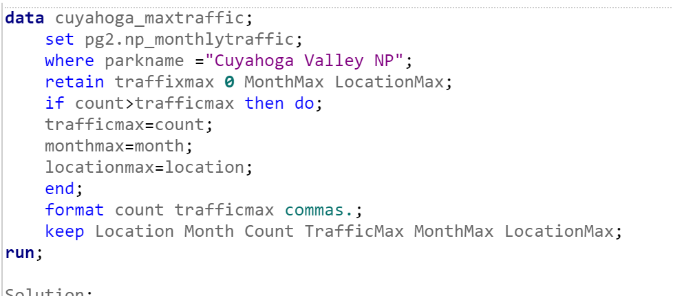 Retain statement - SAS Support Communities