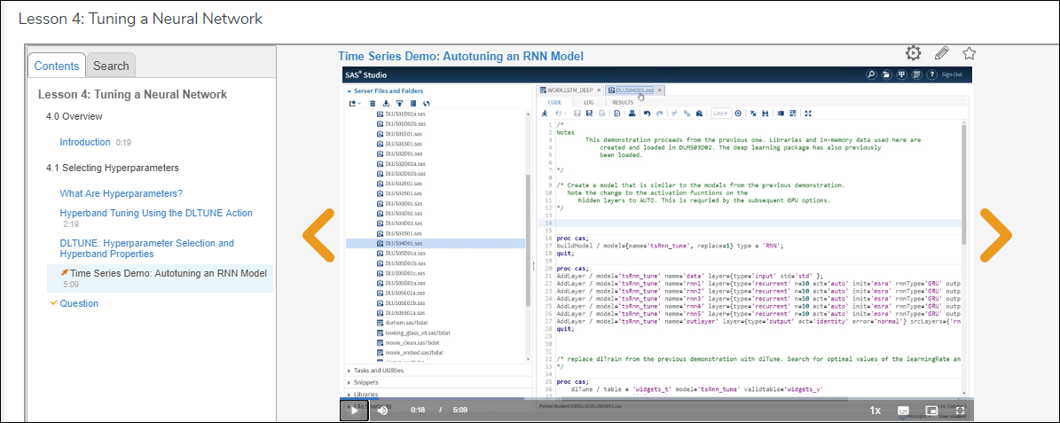 Which virtual lab goes with Lesson 4 - Neural Networks - SAS Support ...